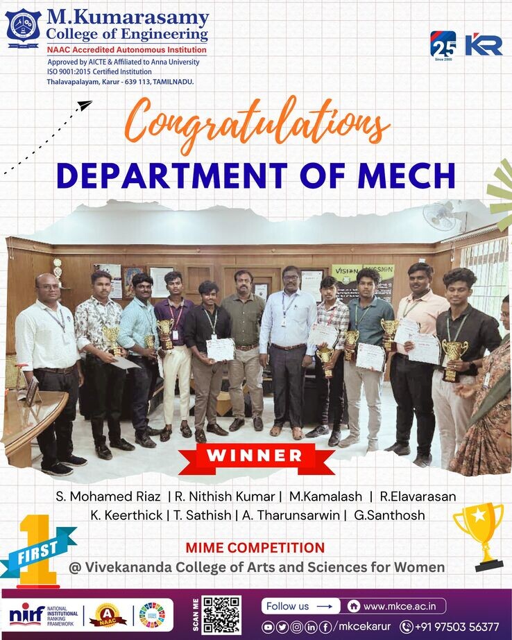 M. Kumarasamy College of Engineering (MKCE), Karur – Autonomous ...